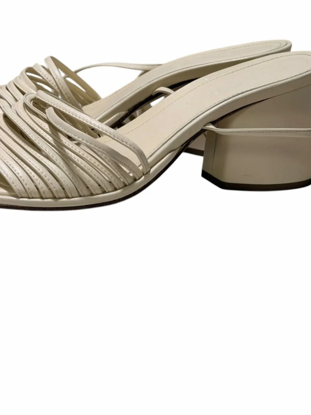 Aeyde | Shoes | Aeyde Natania Strappy Leather Sandals Cream Ankle Tie ...